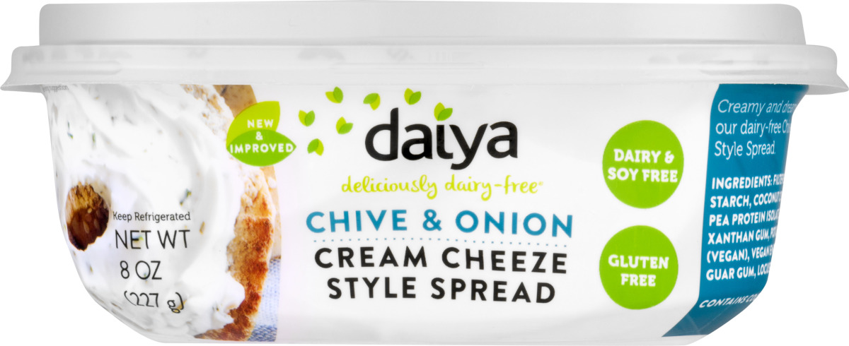 Daiya Dairy Free Cream Cheese Style Spread Chive & Onion Daiya ...