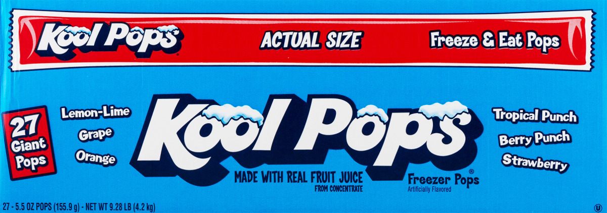 Kool Pops Giant Freezer Pops - 27 CT Kool Pops(72392902279): customers ...