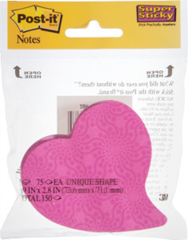 Post-it Heart Super Sticky Notes - 2 PK Post-it(51131962385): customers ...