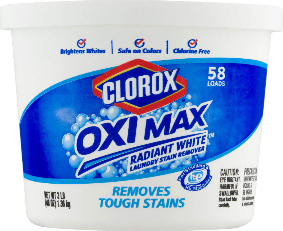 Clorox Oxi Max Radiant White Laundry Stain Remover Powder, 48 Ounces ...