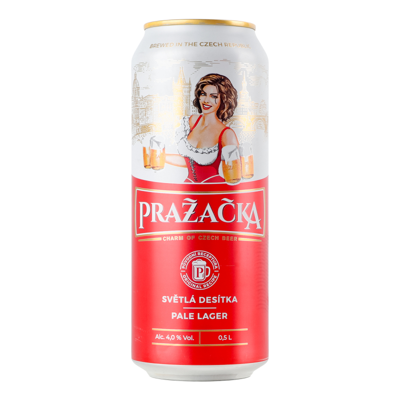Пиво Prazacka светлое 4% ж/б 0,5л Prazacka 8594053490472: купить в ...