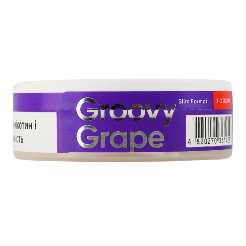 Паучи никотиносодержащие безтабачные Groovy Grape X-Strong Velo 20х0.7г ...