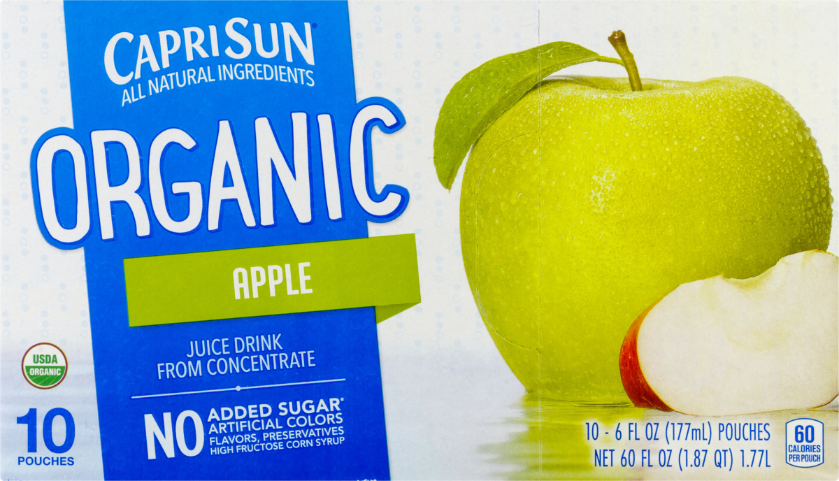 Capri Sun Organic Juice Drink Apple - 10 CT Capri Sun(87684008737 ...