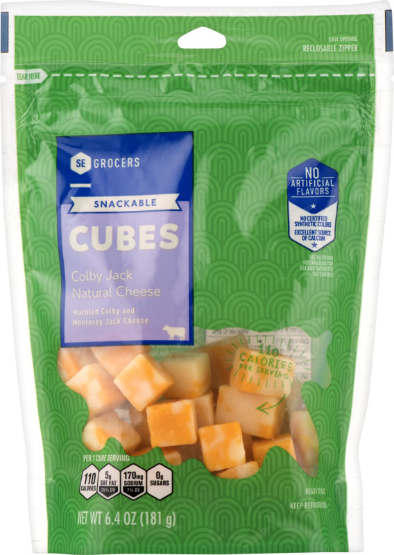 SE Grocers Snackable Cubes Colby Jack Natural Cheese SE Grocers ...