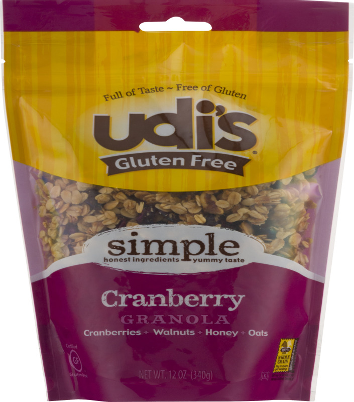 Udi's Gluten Free Simple Cranberry Granola Udi's(698997806165 ...