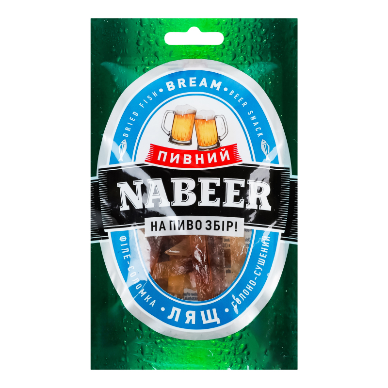 Лещ филе-соломка солено-сушеный Пивний Nabeer м/у 25г Пивний Nabeer ...