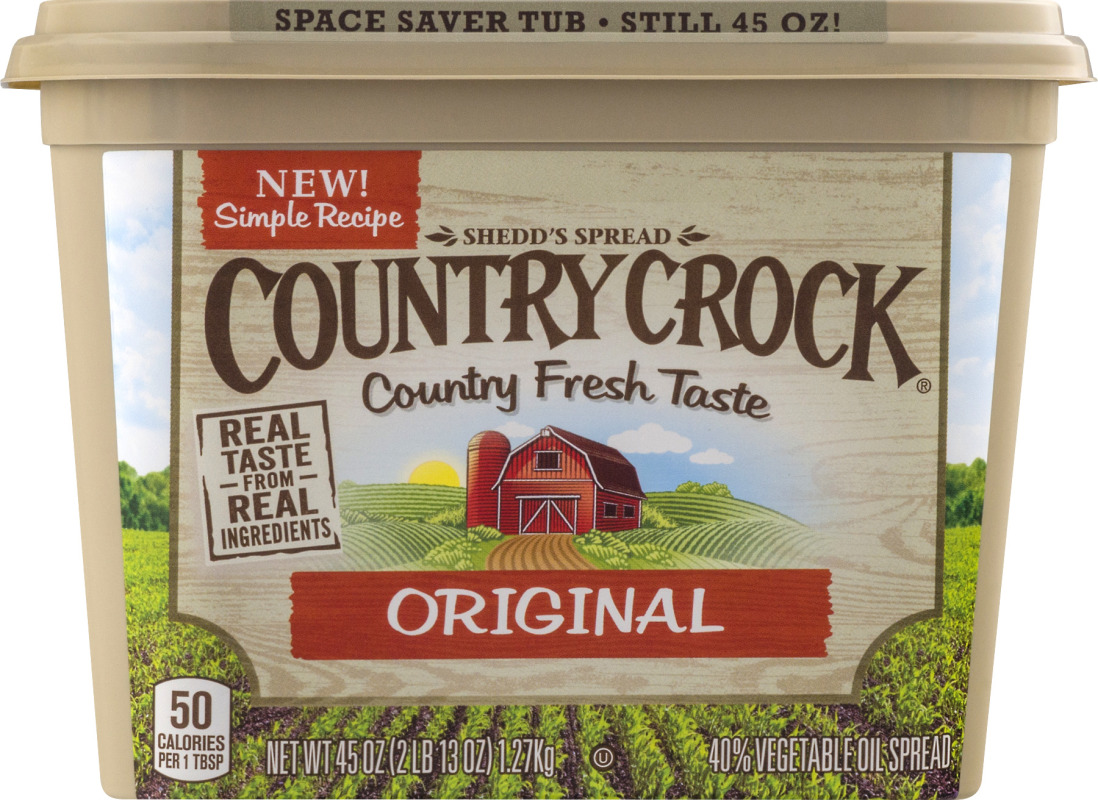 Country Crock Vegetable Oil Spread Tub Original 45 oz Country Crock ...