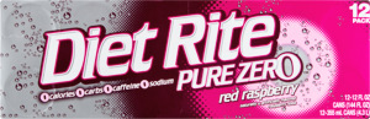 Diet Rite Pure Zero Red Raspberry Soda - 12 CT Diet Rite(78000068160 ...