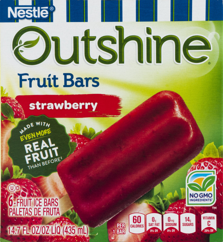 Nestle Outshine Fruit Bars Strawberry - 6 CT Nestle(41548610047 ...