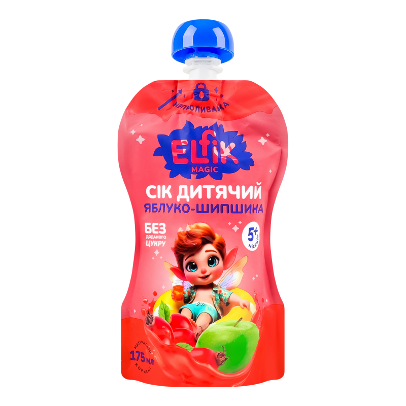 Сок для детей от 5мес Яблоко-шиповник Elfik Magic д/п 175мл Elfik Magic(4820266361402): купить в ...