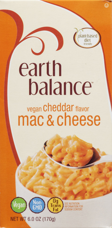 Earth Balance Vegan Cheddar Flavor Mac & Cheese Earth Balance ...