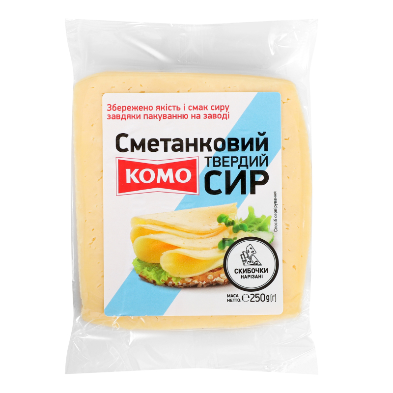 Сыр Комо Сметанковый 50% слайс: купить в интернет магазинах Украины ...