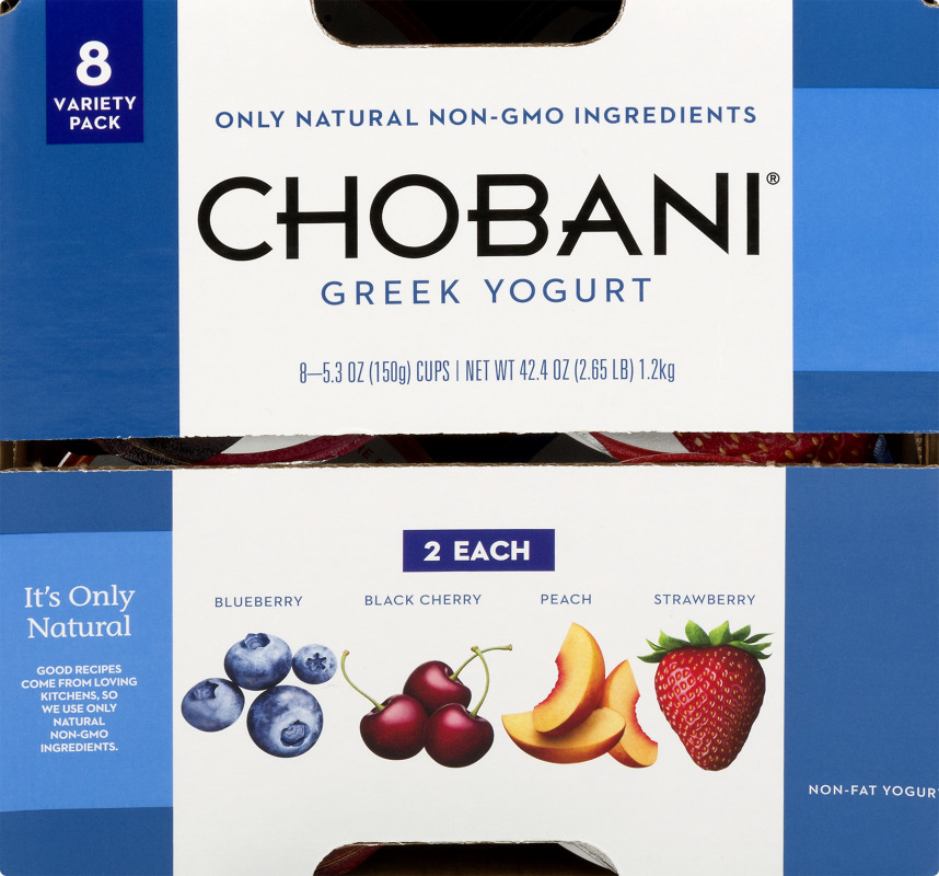 Chobani Greek Yogurt Variety Pack - 8 CT Chobani(818290014924 ...