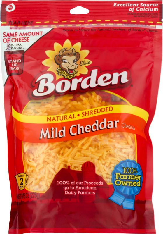 Borden Mild Cheddar Shredded Cheese Borden(53000052647): customers ...