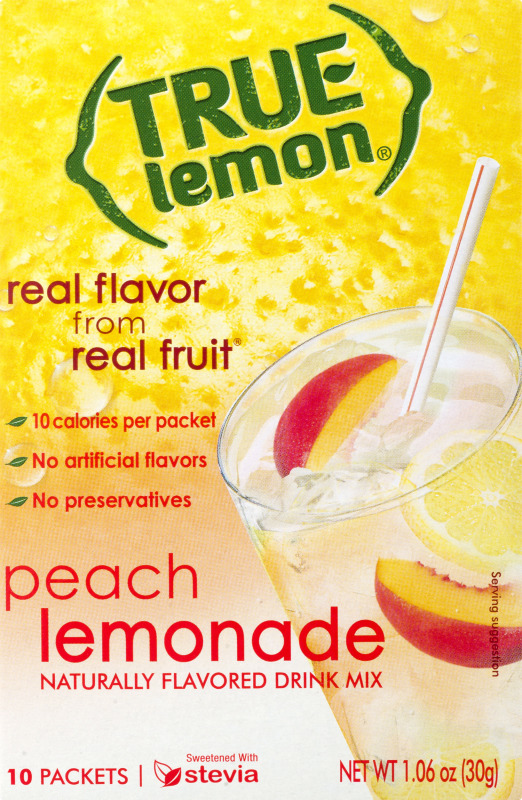 True Lemon Peach Lemonade Drink Mix - 10 CT True Lemon(810979001973 ...