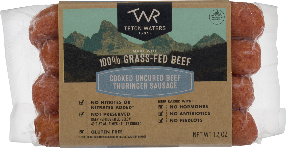 Teton Waters Ranch 100% Grass Fed Beef Thuringer Sausage Teton Waters ...