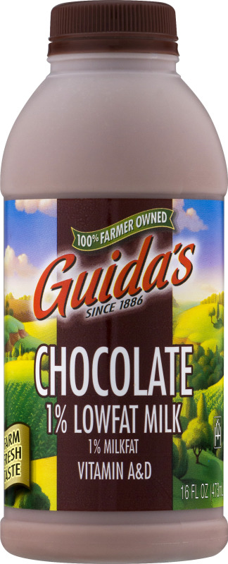 Guida's Chocolate 1% Lowfat Milk Guida's(22451521125): customers ...