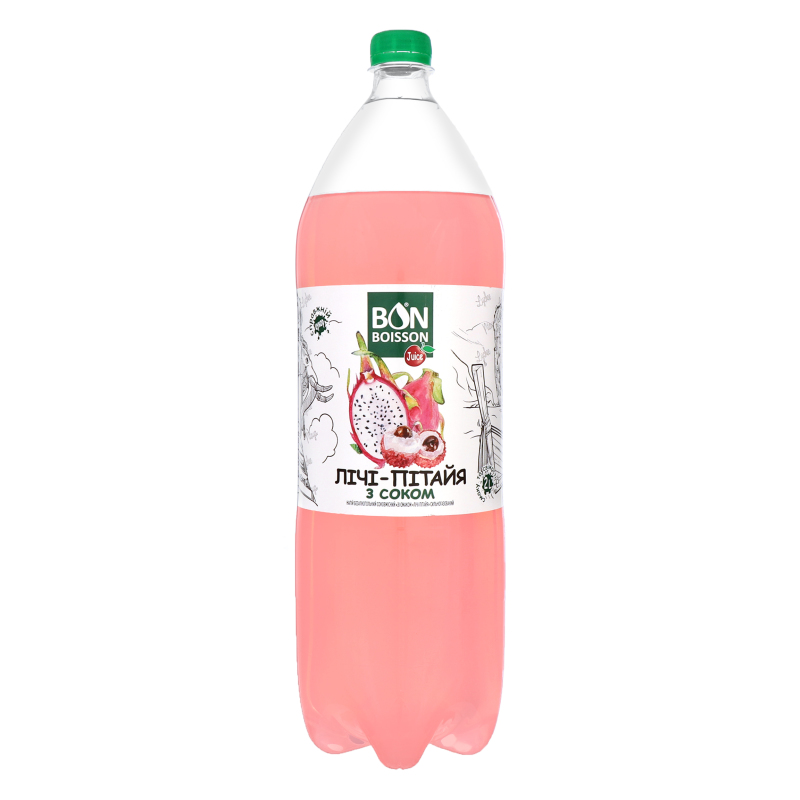 Напій безалкогольний сильногазований соковмісний Лічі-Пітайя Bon ...