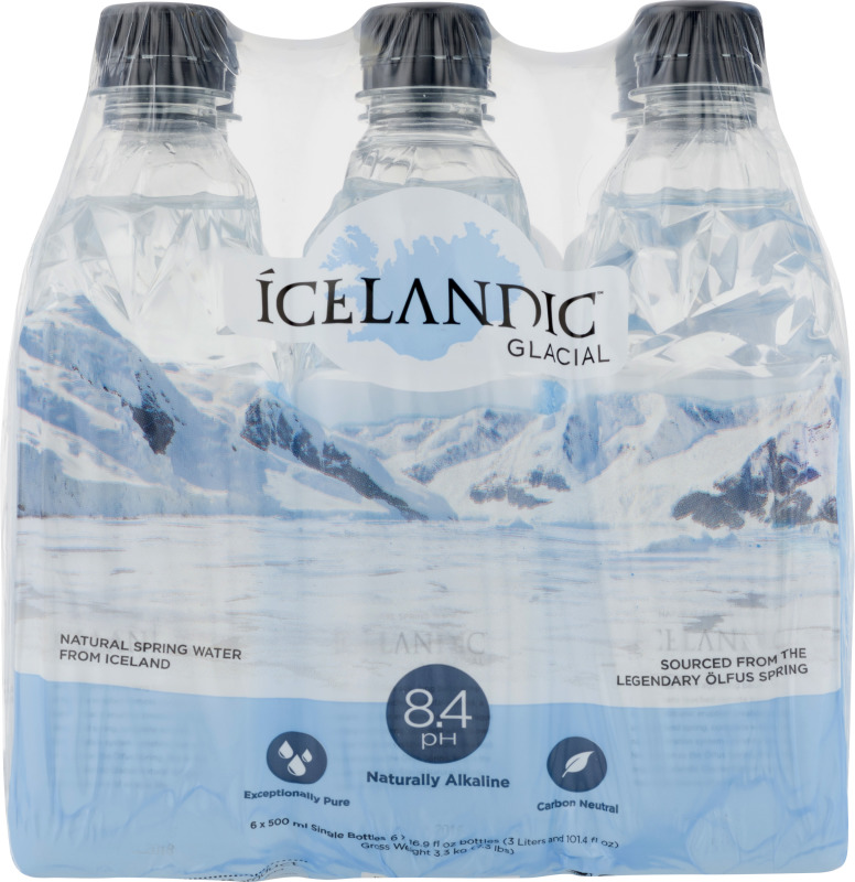 Icelandic Glacial Natural Spring Water From Iceland - 6 PK Icelandic ...