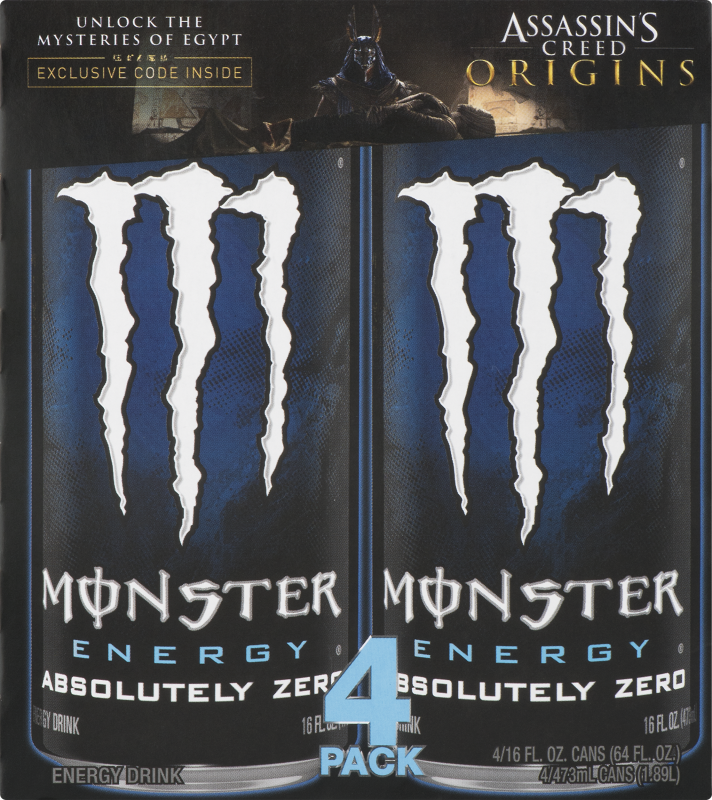 Monster Energy Absolutely Zero - 4 PK Monster(70847000051): customers ...