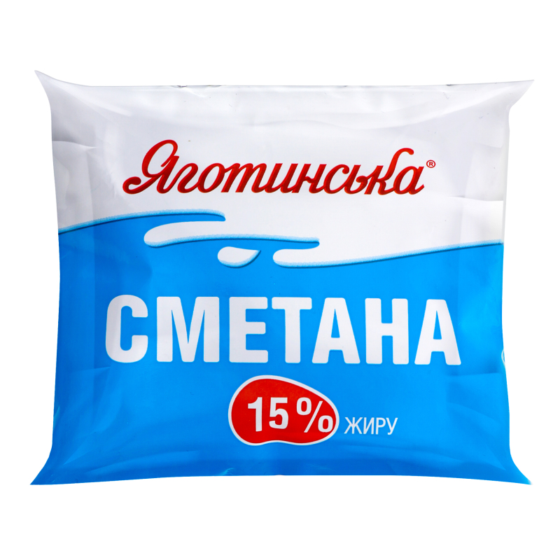 Сметана 15% Яготинська м/у 400г Яготинське(4823005203216): купить в ...