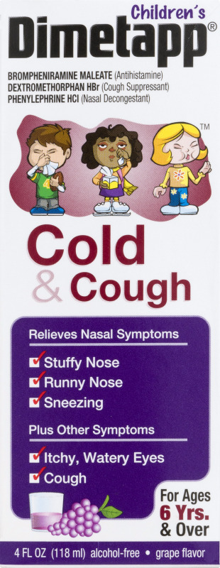 Dimetapp Children's Grape Flavor Cough & Cold Syrup Dimetapp ...