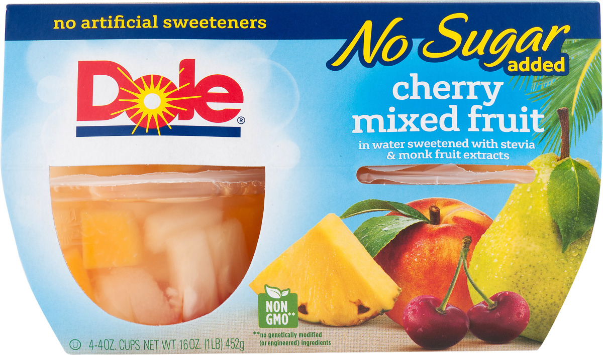 Dole Cherry Mixed Fruit No Sugar Added - 4 CT Dole(38900020583 ...