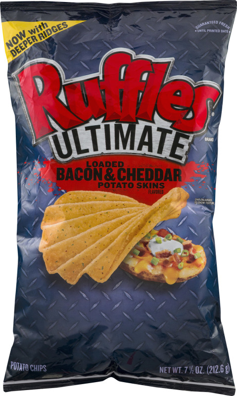 Ruffles Potato Chips Ultimate Loaded Bacon & Cheddar Potato Skins ...
