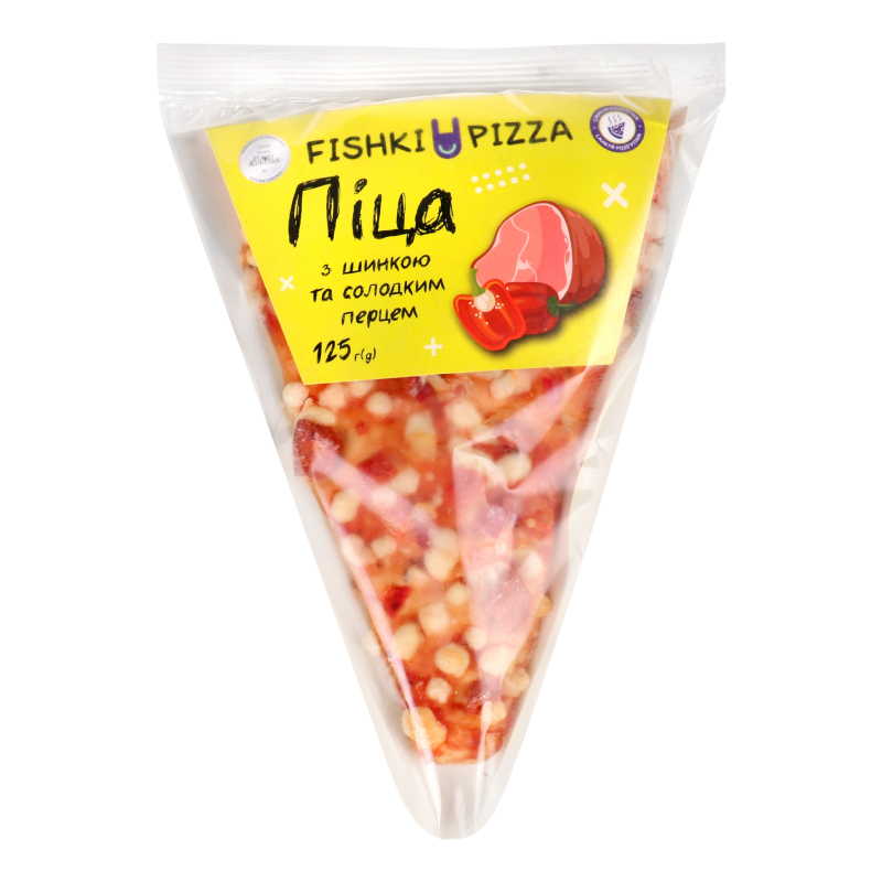 Пицца с ветчиной и сладким перцем Fishki Pizza м/у 125г Fishki Pizza(4820269850071): купить в ...
