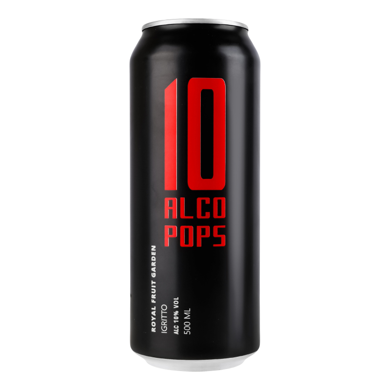 Напиток сброженный 0.5л 10% газированный Igritto 10 Alco Pops ж/б Alco ...