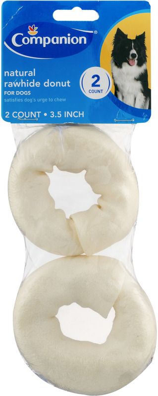 Companion Natural Rawhide Donut 3.5 Inch - 2 CT Companion(41520058836 ...