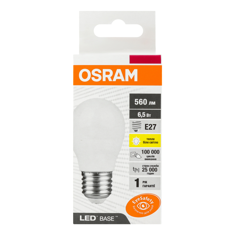 Лампа светодиодная P60 6.5W E27 3000K 220V Osram 1шт OSRAM(4058075627734): купить в интернет ...