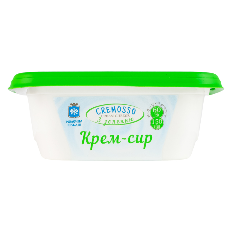 Крем-сыр 60% С зеленью Cremosso Молочна Гільдія п/у 150г Молочна ...