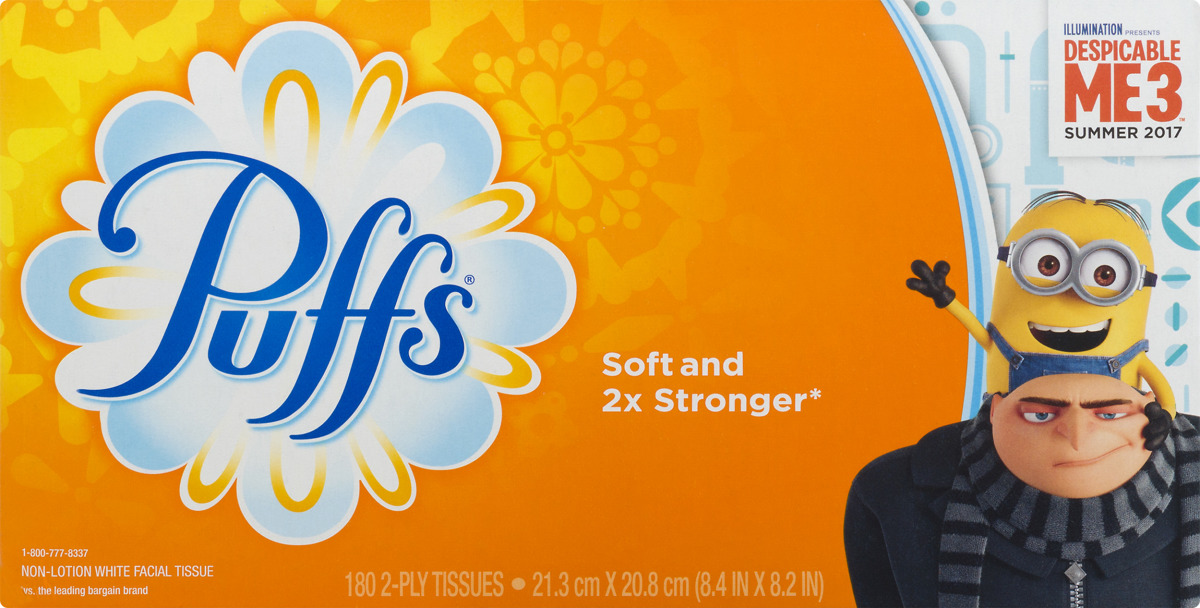 Puffs 2-Ply Tissues Despicable ME-3 Summer 2017 - 180 CT Puffs ...