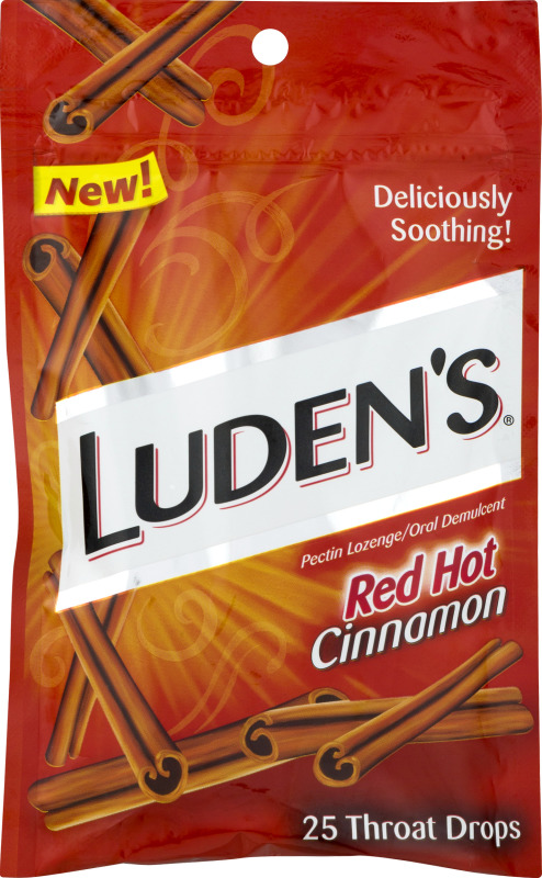 Luden's Throat Drops Red Hot Cinnamon - 25 CT Luden's(814832017156 ...