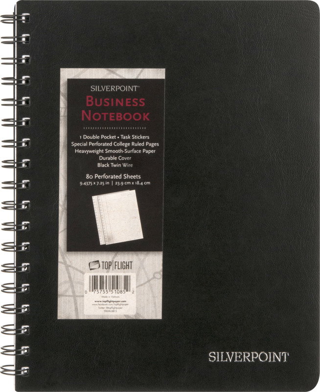 Silverpoint Business Notebook - 80 Perforated Sheets Silverpoint ...