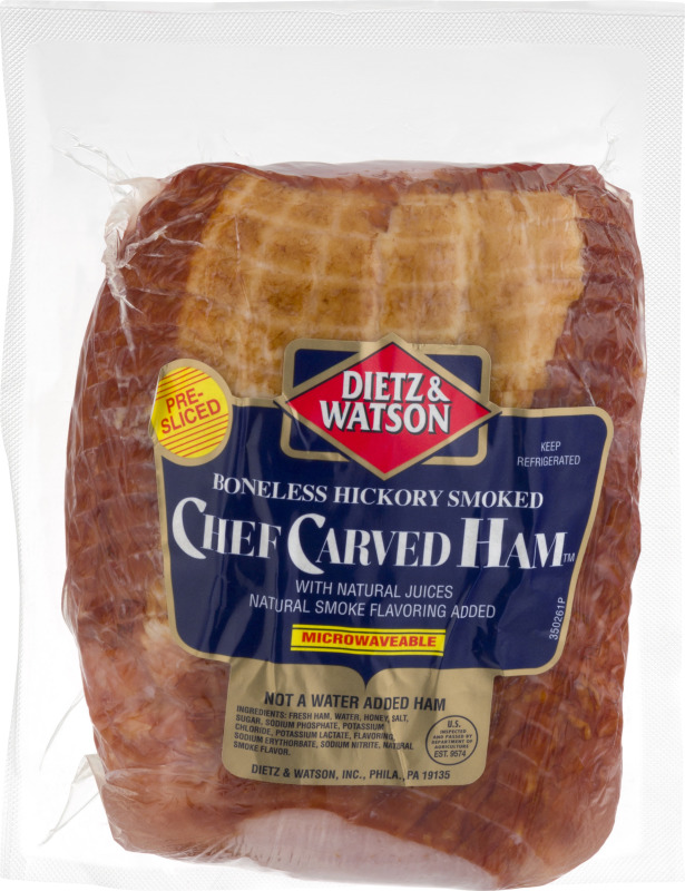 Dietz & Watson Boneless Hickory Smoked Chef Carved Ham Dietz & Watson ...