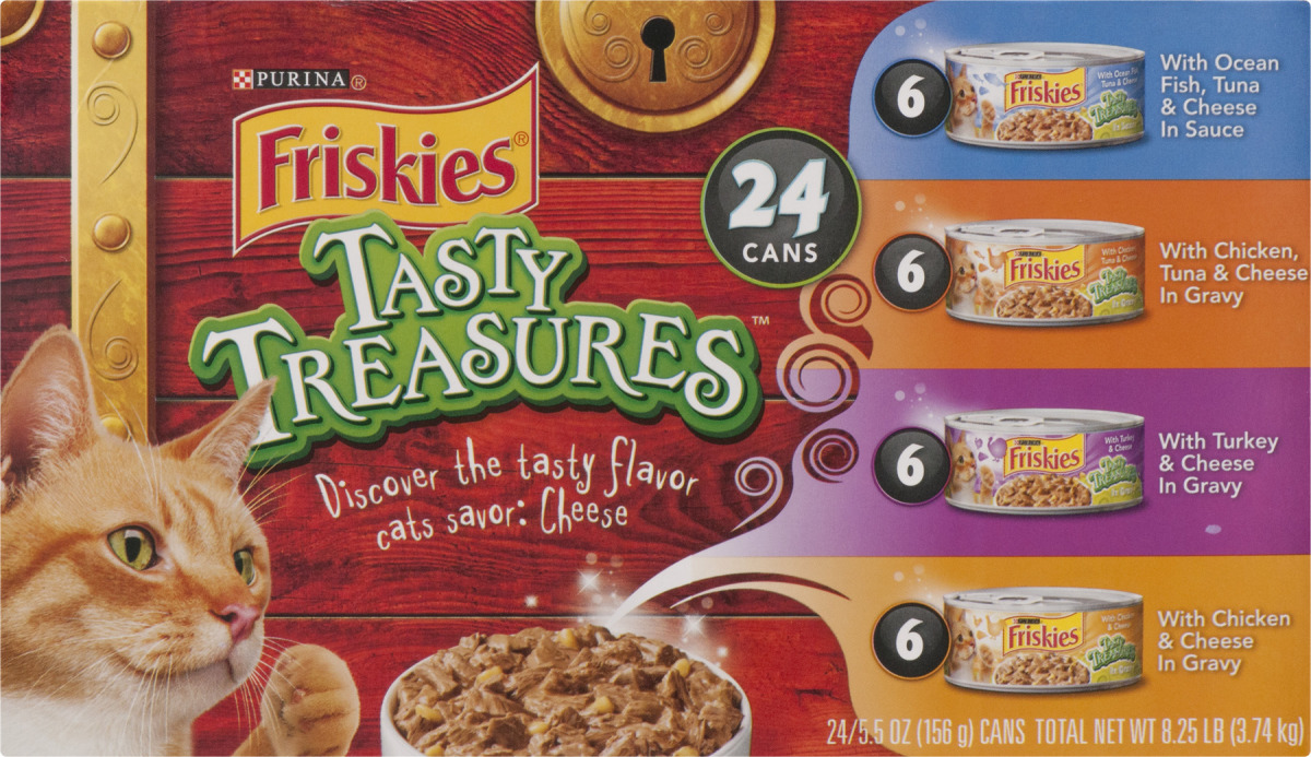 Purina Friskies Tasty Treasures Cat Food Variety Pack - 24 CT Friskies ...