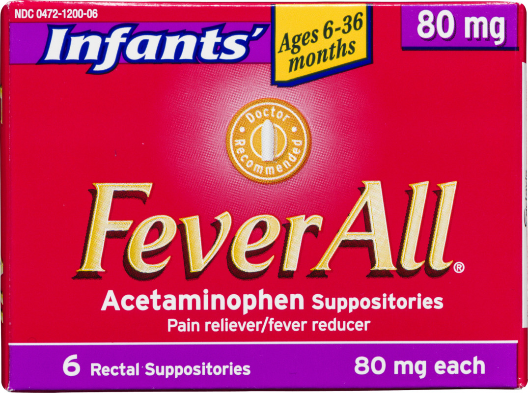Infants' Fever All Acetaminophen Suppositories - 6 CT Fever All ...