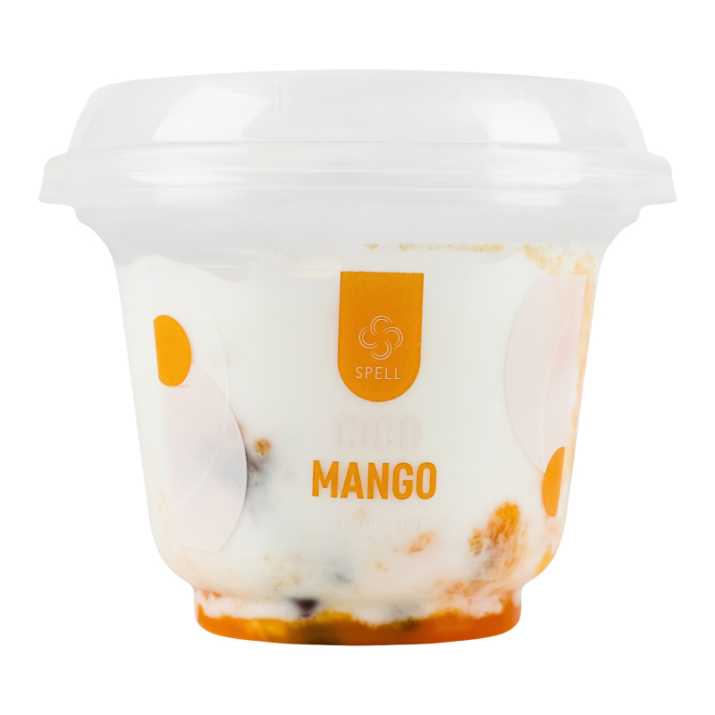 Мороженое сливочное кокосовое с шоколадом и топингом манго-маракуйя ...