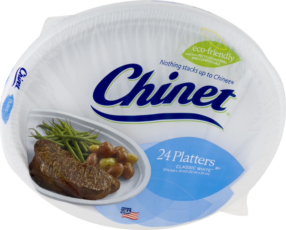 Chinet Platters Classic White - 24 PK Chinet(37700322286): customers ...
