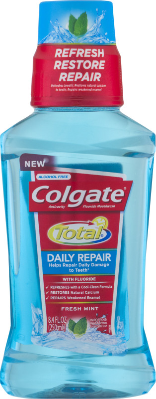 Colgate Total Daily Repair Fluoride Mouthwash Fresh Mint Colgate ...