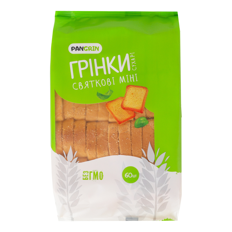 Гренки мини Праздничные Pan Grin м/у 120г Pan Grin(4820171040454 ...