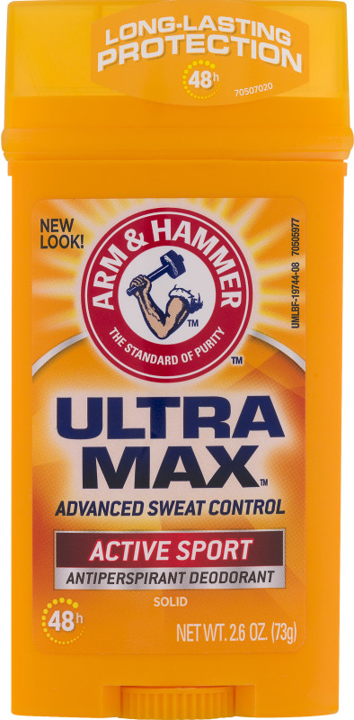 Arm & Hammer Antiperspirant Deodorant Ultra Max Active Sport Solid Arm ...