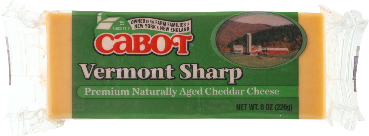 Cabot Premium Naturally Aged Cheddar Cheese Vermont Sharp Cabot ...
