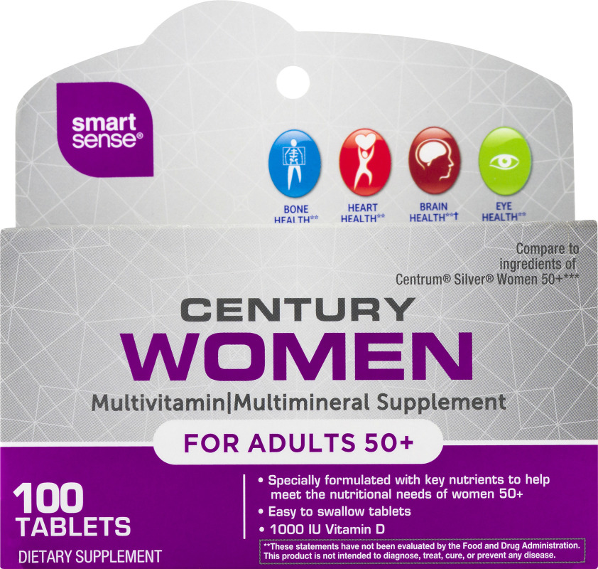 Smart Sense Century Women Adults 50+ Multivitamin/Multimineral ...