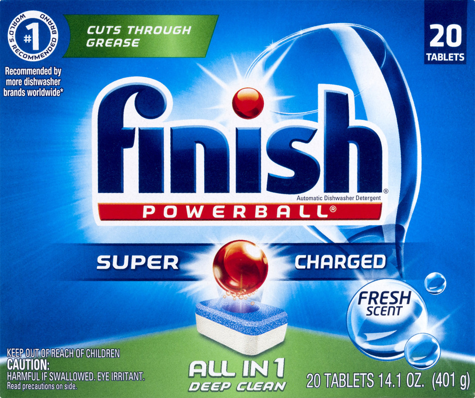 Finish Powerball Super Charged All In 1 Deep Clean Fresh - 20 CT Finish ...