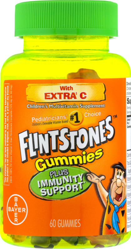 Flintstones Gummies Plus Immunity Support With Extra C - 60 CT Bayer ...