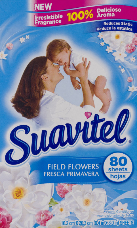 Suavitel Fabric Conditioner Sheets Field Flowers - 80 CT Suavitel ...