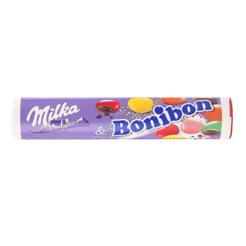 Драже с молочным шоколадом в хрустящей сахарной глазури Bonibon Milka к ...